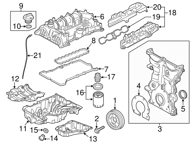 2023 Chevrolet Equinox Valve Cover 25204728 GM | GMPartsDirect.com