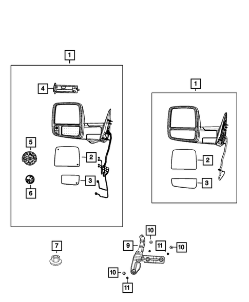 Exterior Mirror for 2023 Ram 2500 | My Mopar Parts
