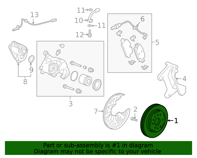 2019-2024 GM Rear Brake Rotor 13552815 | GM Parts Center