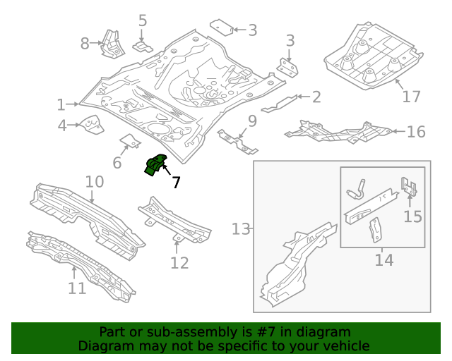2016-2020 Toyota Seat Belt Anchor 58316-WB003 | Toyota Parts Center