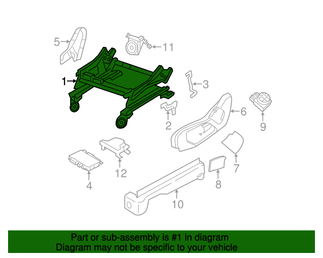 2011-2024 Mopar Seat Adjuster 68175309AD | Mopar Parts Canada