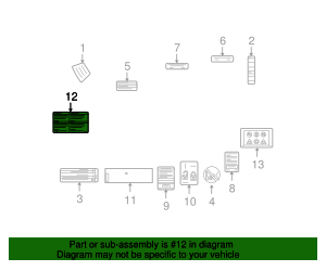 2005-2013 Cadillac Air Conditioning Refrigerant Charge Label 20992668 ...