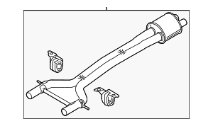 2010-2013 Porsche Panamera Muffler & Pipe 970-111-913-57 | Porsche Marin