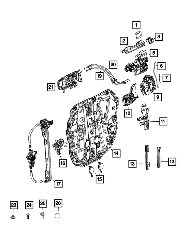 2022-2024 Jeep Wrangler Front Door Latch, Right 68456844AA | Mopar eStore