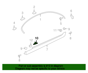 2008-2017 GM Rocker Molding Retainer 92138807 | TascaParts.com