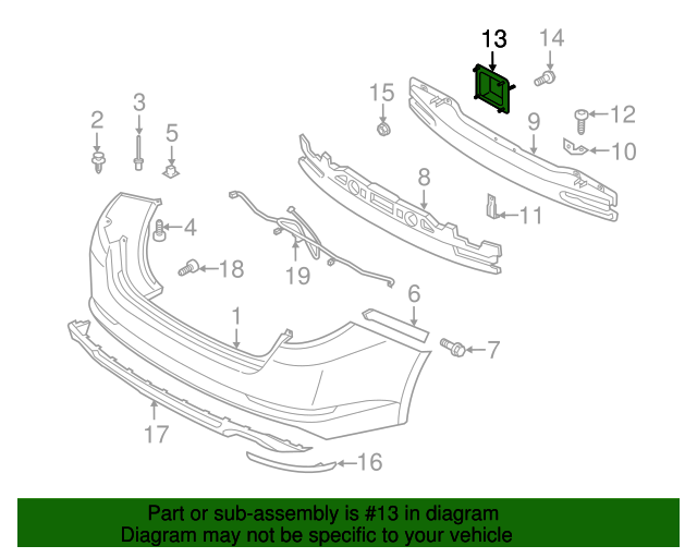 86642-4C010 - Bumper Bracket 2012-2013 Kia Optima | Kia.Parts Store