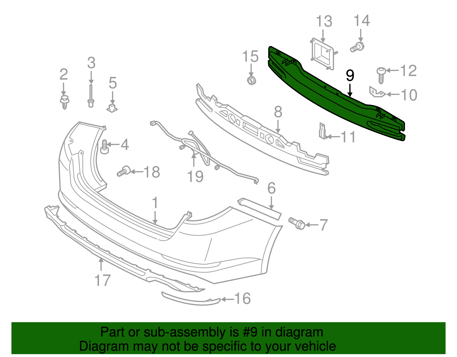 2012-2013 Kia Optima | Impact Bar | 86631-4C010 | Kia Auto Parts