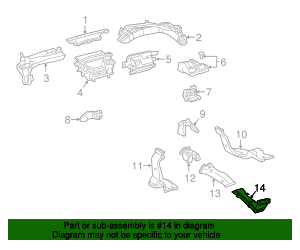 2015-2021 Lexus Heater Duct 58864-78010 | OEM Parts Online