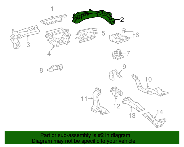 2015-2021 Lexus Upper Duct 55085-78010 | OEM Parts Online