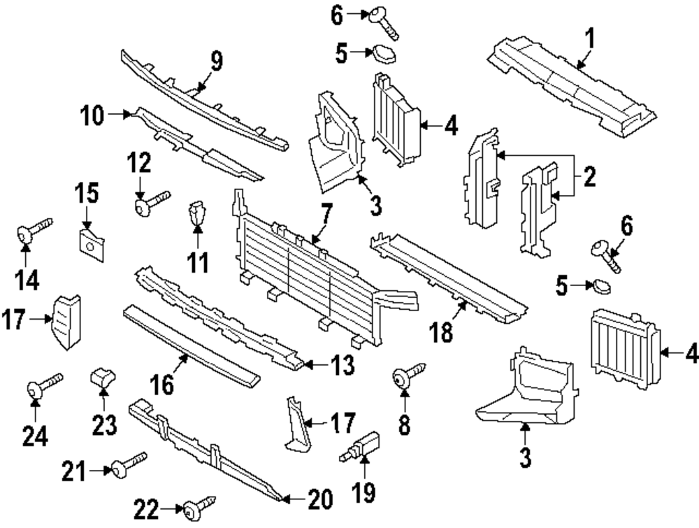 2024 Porsche Cayenne Lower Air Guide 9Y0-122-323-AH-OK1 | OEM Parts Online