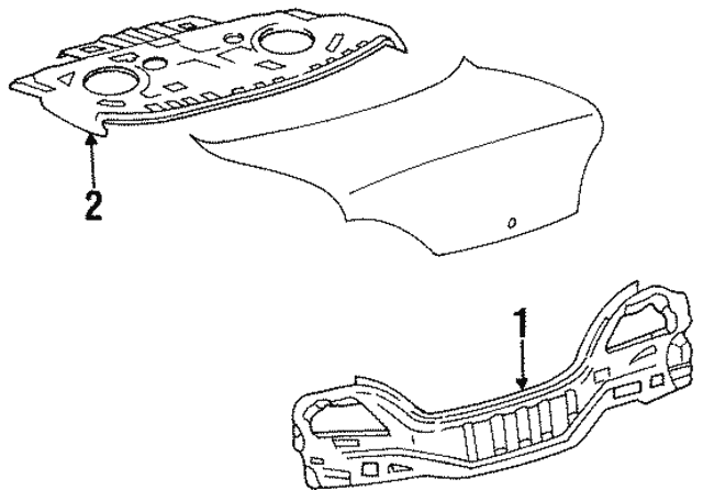 1999-2000 Hyundai Elantra Rear End Panel 69100-29510 | QuirkParts
