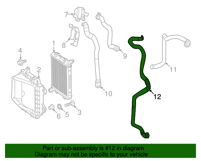 166-500-11-77 - Lower Hose 2016-2019 Mercedes-Benz | Mercedes-Benz USA ...