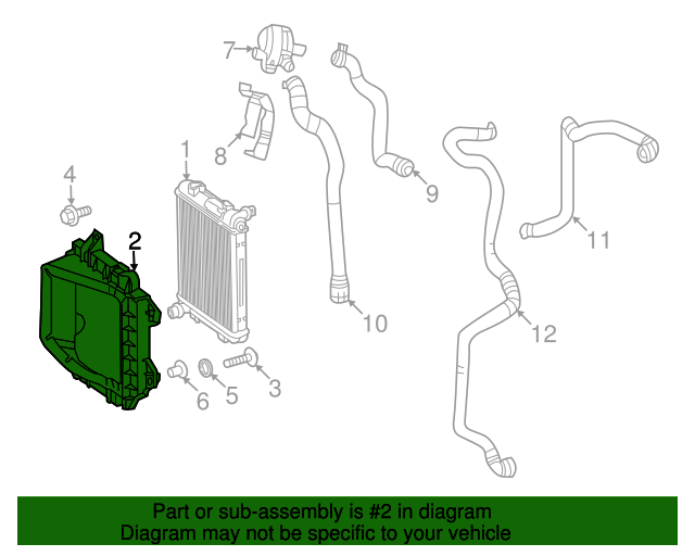 292-505-00-00 - Radiator Support Air Duct 2016-2019 Mercedes-Benz ...