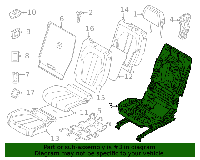 Genuine BMW 52-20-7-437-544 | Seat Frame | FREE Shipping on Most Orders ...
