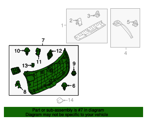 2013-2015 Mazda CX-5 Lower Trim Panel KD45-68-960 | GetOEMParts.com