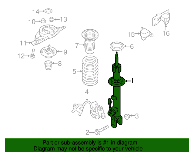 2015-2017 Hyundai Strut 54605-B1250 | OEM Parts Online