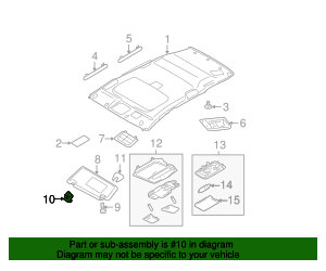 96409-ED000 - Sun-Visor Holder 2006-2015 Nissan | Nissan Parts ...
