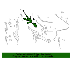 204-820-03-44 - Wiper Arm 2008-2010 Mercedes-Benz | Mercedes-Benz USA Parts