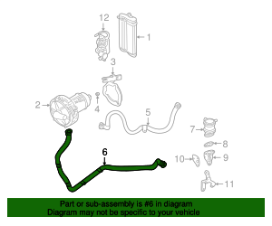 2000-2006 Volkswagen Secondary Air Injection Pump Hose 06A-133-889-F ...