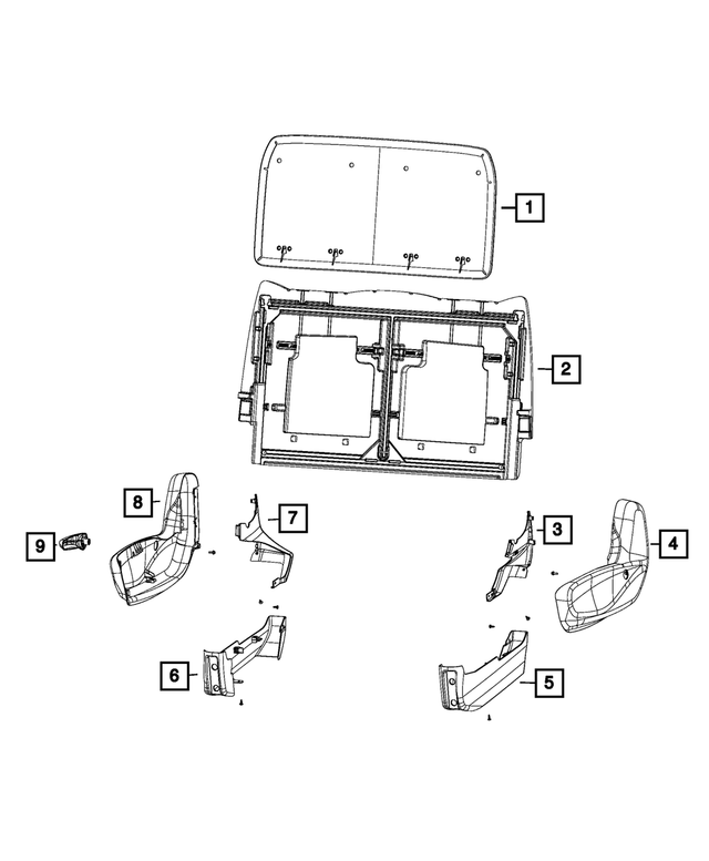 2018-2021 Chrysler Rear Seat Shield 5YM41PL5AA | Mopar Estores