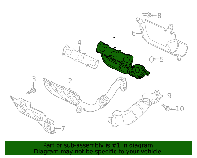2020-2023 Mopar Exhaust Manifold 68490217aa | TascaParts.com