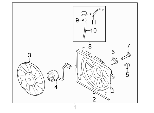 Genuine Fan Assembly for 2015-2017 Hyundai | Part# 25380-1R600 ...