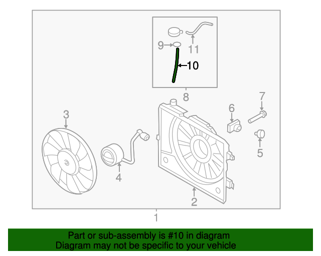 Hyundai - 25443-1R000 - Overflow Hose - 2012-2017 Hyundai | OEM Hyundai ...