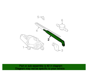31333470 - Back Glass Wiper Arm 2007-2014 Volvo XC90 | AutoNationParts.com
