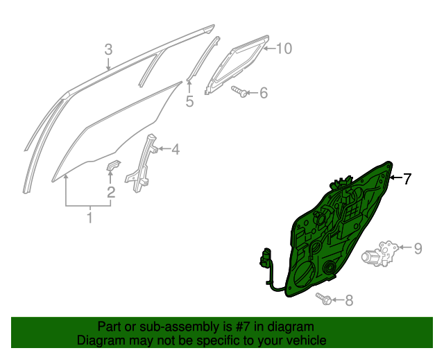 2018-2021 Kia Stinger Regulator Module - Driver's Side (LH) 83471-J5000 ...
