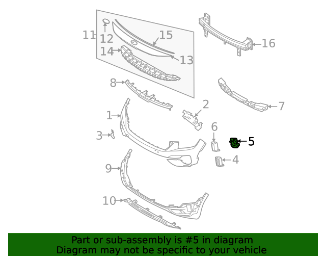 86563-Q5300 - Fog Lamp Bezel 2021-2023 Kia Seltos | Kia.Parts Store