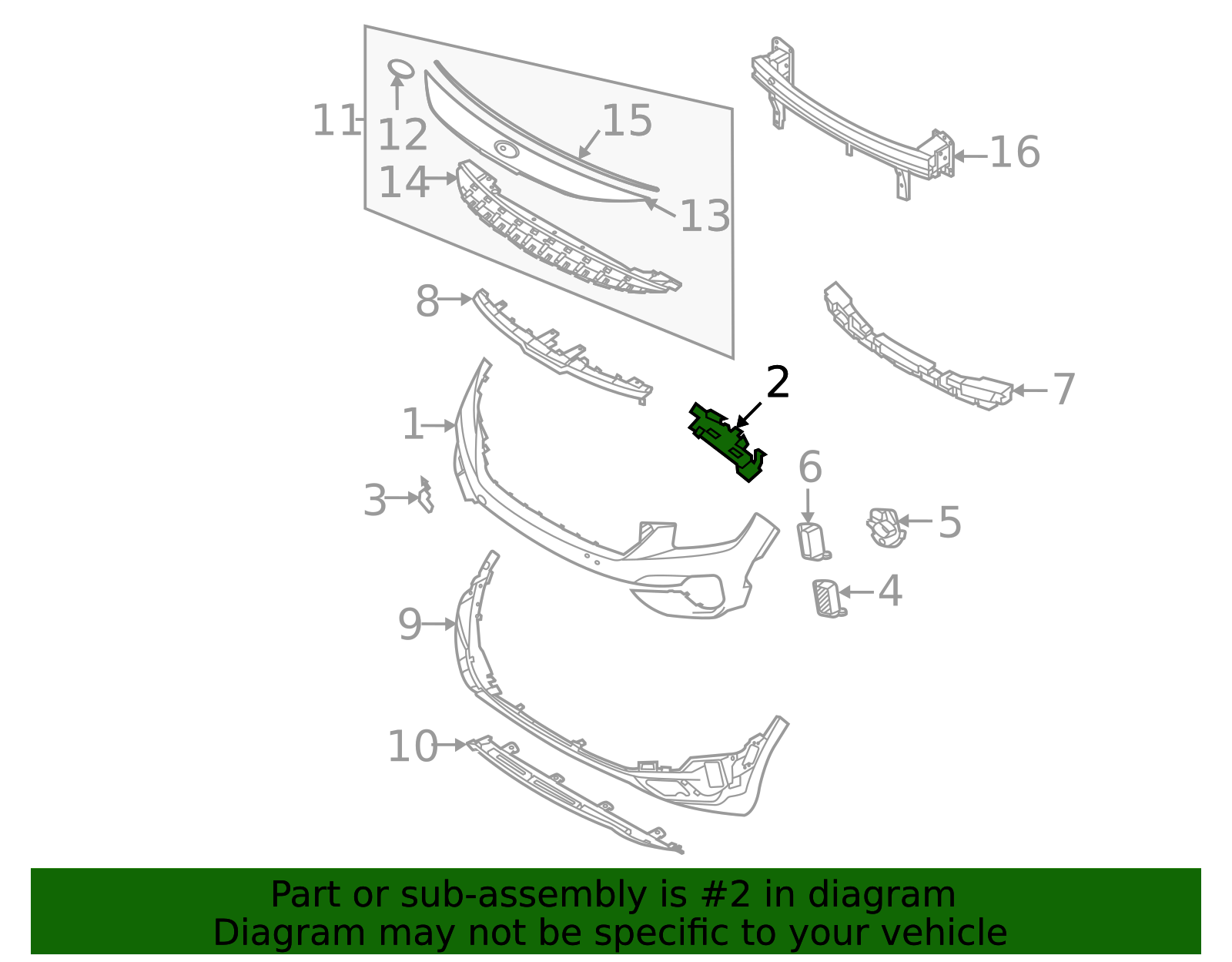 86551-Q5010 - Bumper Cover Bracket 2021-2023 Kia Seltos | Kia.Parts Store