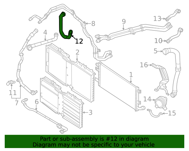 Mercedes-Benz OEM Engine Coolant Overflow Hose Part# 167-501-62-03 ...