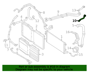 167-501-36-00 - Drive Motor Battery Pack Coolant Hose 2020-2024 ...