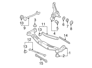 55456-2E000 - Suspension Cross-Member Bushing 2005-2010 Kia Sportage ...