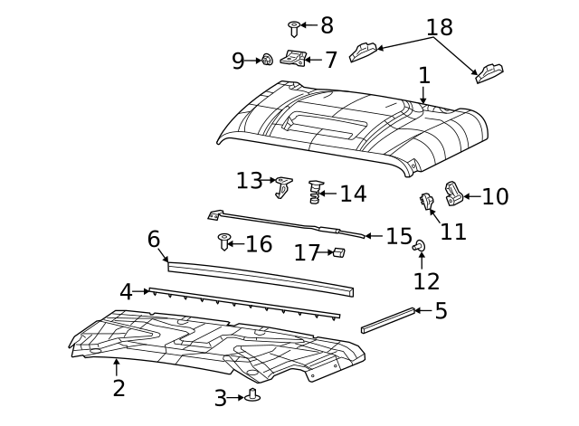2020-2023 Jeep Gladiator Hood 68338381ad | TascaParts.com