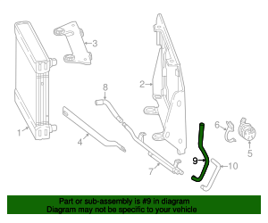 463-500-42-75 - Coolant Hose 2016-2018 Mercedes-Benz G 550 ...