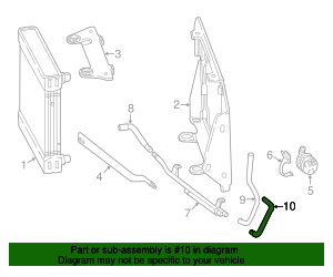463-500-49-00 - Radiator Coolant Hose 2016-2018 Mercedes-Benz ...
