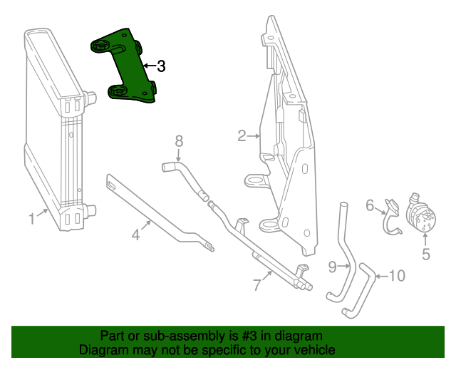 463-505-12-00 - Radiator Mount Bracket 2016-2018 Mercedes-Benz G 550 ...