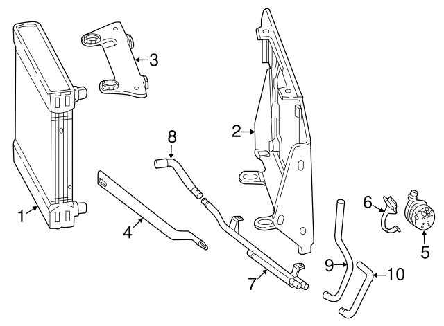 2016-2018 Mercedes-Benz G 550 Radiator Brace 463-504-06-00 ...