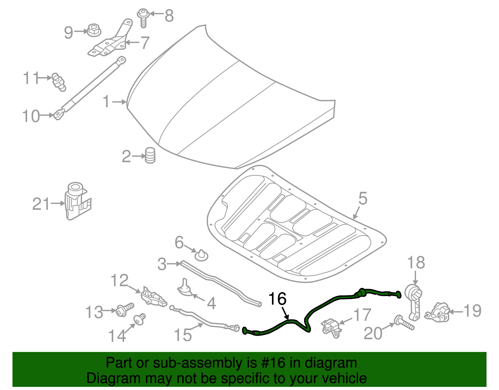 2011-2025 Hyundai Release Cable 81190-3S000 | QuirkParts