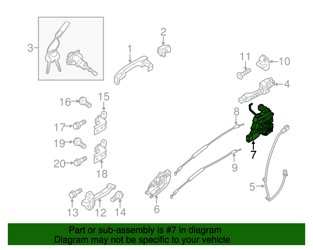 81321-1W000 - Latch 2012-2017 Kia Rio | Kia.Parts Store