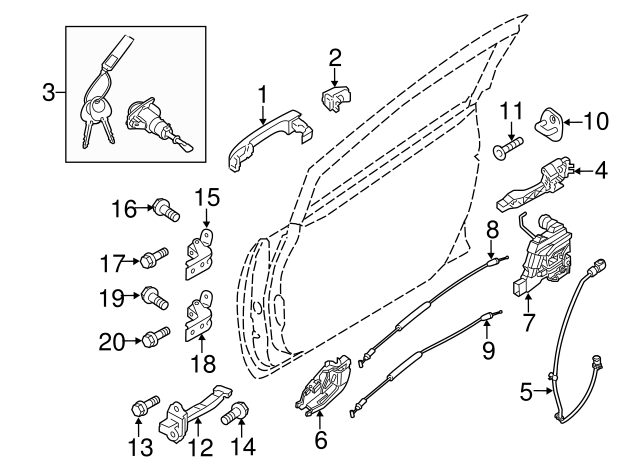 2012-2017 Kia Rio Handle Base 82655-1W000 | OEM Parts Online