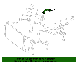 2012-2019 Mercedes-Benz Coolant Hose 166-500-35-75 | Mercedes-Benz Parts
