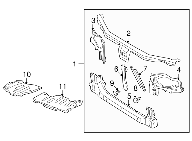2002-2003 Nissan Maxima Lower Tie Bar 62530-5Y000 | TascaParts.com