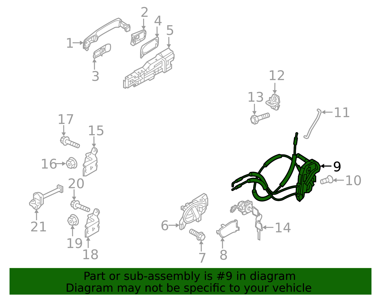 2019-2024 Nissan Kicks Lock Actuator 80501-5RW3A | OEM Parts Online