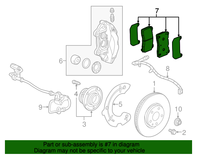 2016-2020 Cadillac CT6 Front Disc Brake Pad Kit 85138463 GM ...