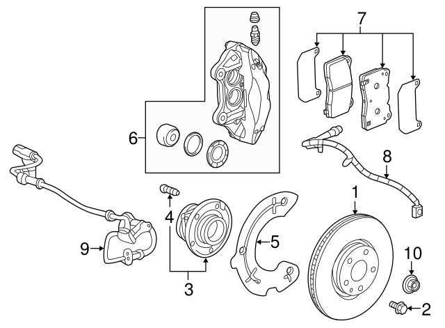 2016-2020 Cadillac CT6 Front Disc Brake Pad Kit 85138463 GM ...
