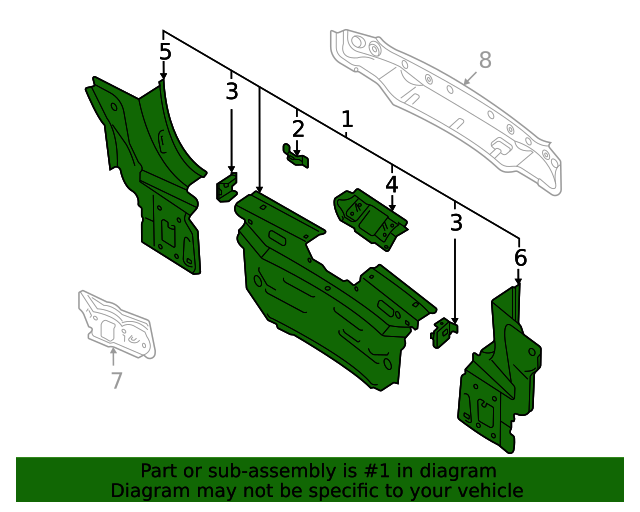 2022-2024 Volkswagen Taos Rear Body Panel 2GJ-813-301-A | OEM Parts Online