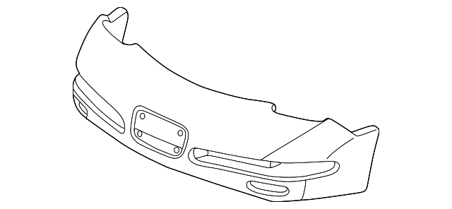 1997-2004 Chevrolet Corvette Front Upper Bumper Cover 10433080 GM ...