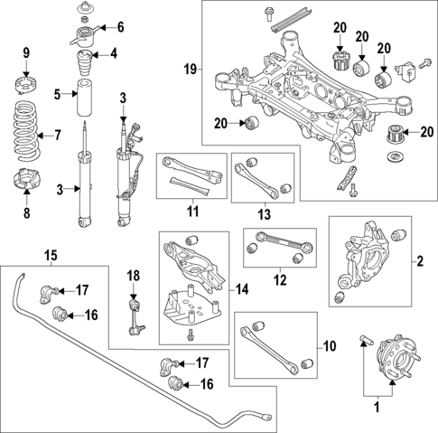 Rear Suspension for 2020 Kia Stinger | Kia.Parts Store